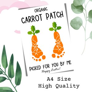Easter Carrot Footprint Art Craft, Handprint Footprint Easter ...