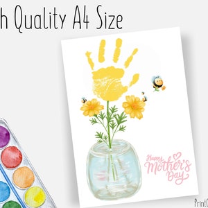 Mothers Day Handprint Art Craft, Handprint Footprint Flower Mother Day ...