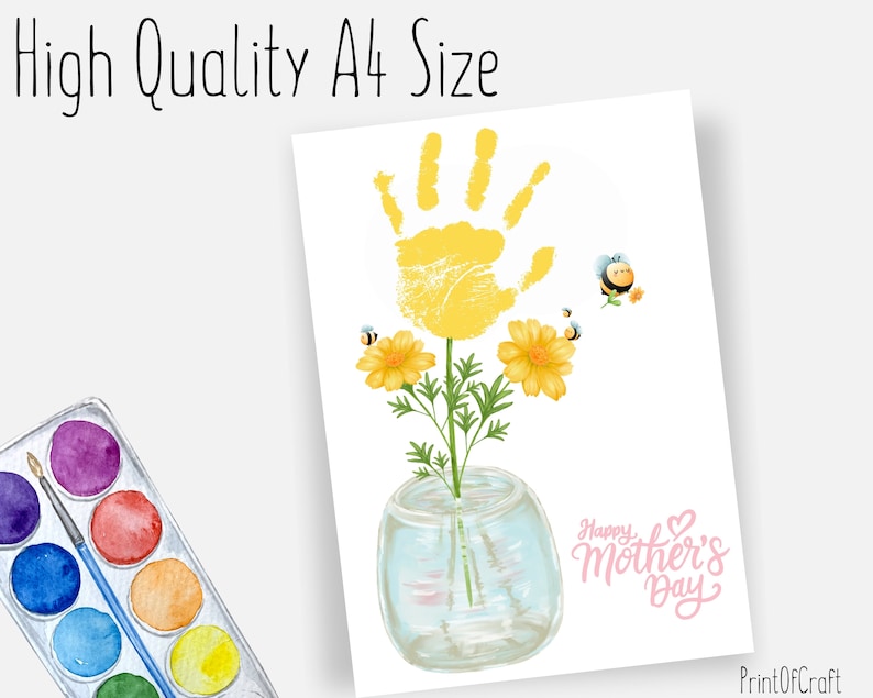 Mothers Day Handprint Art Craft Handprint Footprint Flower - Etsy