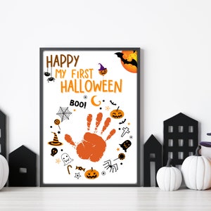 My First Halloween Handprint Art, Handprint Craft for Hallowen From ...