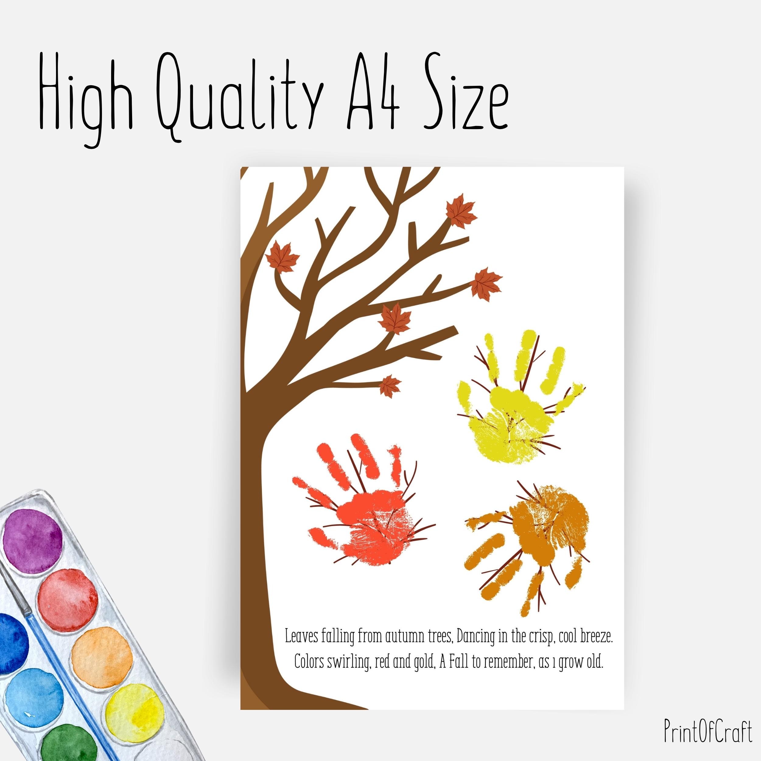 Falling Leaves Handprint Art, Preschool Thanksgiving Crafts, Baby ...