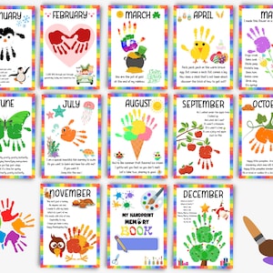 Christmas Handprint Mega Holiday Art, Handprint Alphabet Book Footprint ...