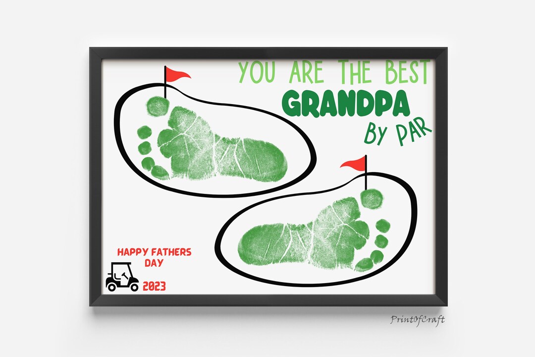 Grandpa Footprint Handprint Craft for Fathers Day Gift ,dad Kids ...