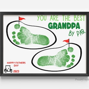 Grandpa Footprint Handprint Craft for Fathers Day Gift ,dad Kids ...