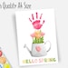Hello Spring Handprint Footprint Art Craft, Spring Handprint Card, Baby ...