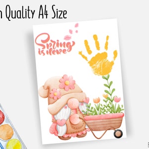 Spring Handprint Footprint Art Craft, Spring Gnome Handprint, Baby ...