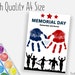 Memorial Day Handprint Footprint Craft, Preschool Handprint Memorial ...