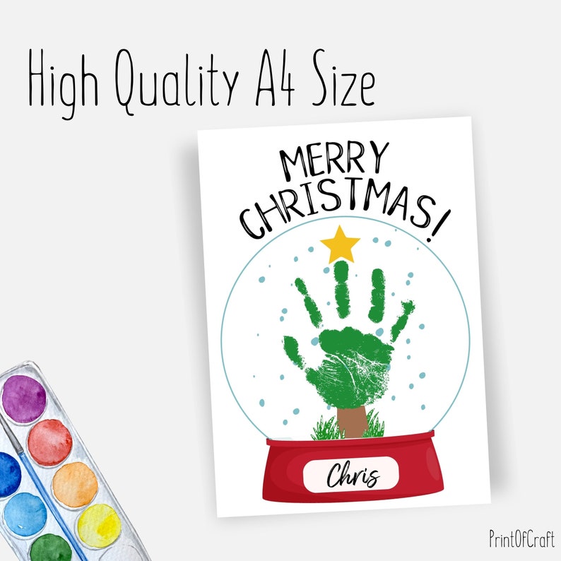 Christmas Tree Handprint Craft, Christmas Handprint Footprint Art ...