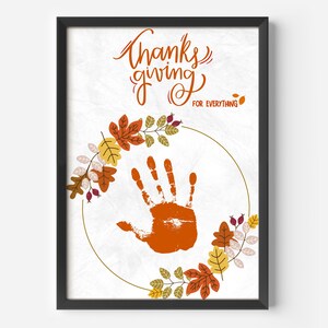 Thanksgiving Decor Handprint Footprint Art, Autumn Thanksgiving ...