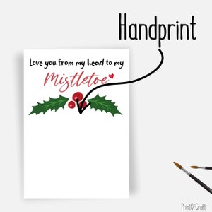 Mistletoe Christmas Handprint Art Craft, Christmas Activity for Baby ...