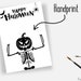 Halloween Handprint Art Craft, Skeleton Happy Halloween Footprint Craft ...