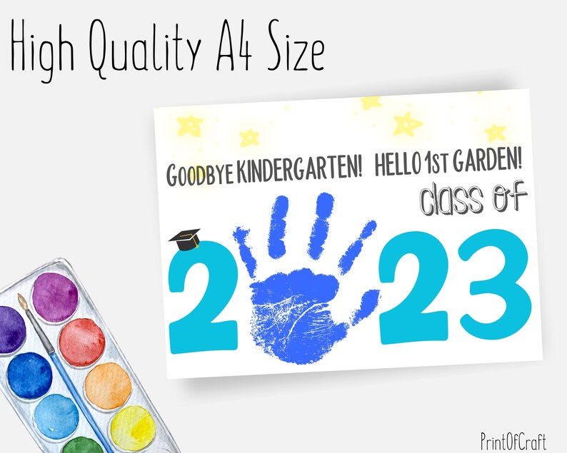 Kindergarten Graduation Handprint Art Craft Handprint - Etsy