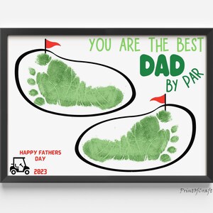 Dad Footprint Handprint Craft for Fathers Day Gift, Printable Kids ...