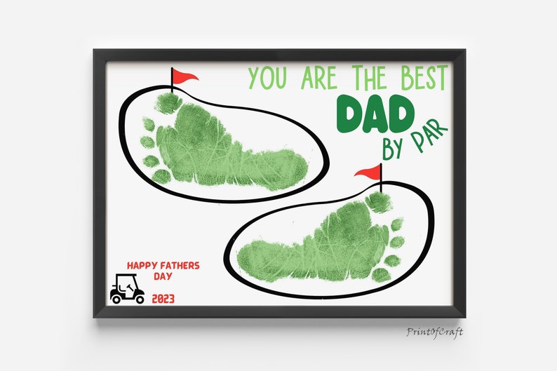 Dad Footprint Handprint Craft for Fathers Day Gift Printable - Etsy