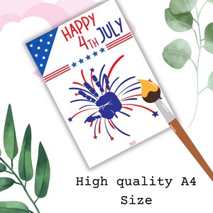 Independence Day Handprint Digital Printable, Happy 4th of July ...