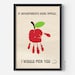Apple Grandparents Day Craft, Grandparents Day Handprint, Grandparents ...
