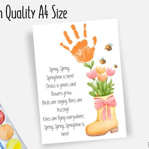 Spring Handprint Footprint Bundle Craft, Spring Handprint Art, Baby ...