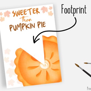 Pumpkin Footprint Art, Thanksgiving Craft Activities, Autumn Activity ...