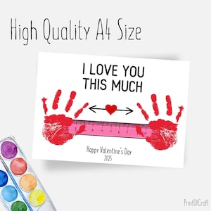 Valentines Day Handprint Footprint Craft, Love Handprint Art Craft ...