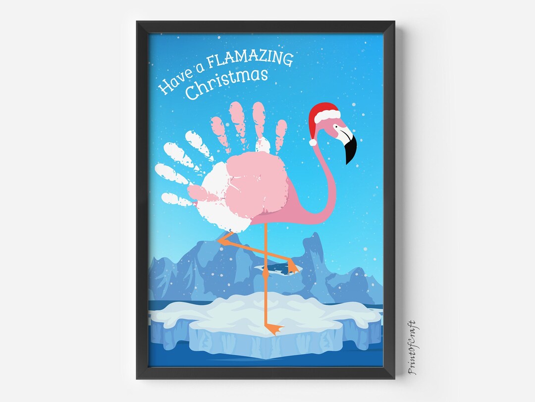 Christmas Handprint Craft Art, Baby Toddler Kids DIY Winter Craft ...