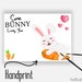 Easter Bunny Loves You Handprint Footprint Art Craft, Easter Handprint ...