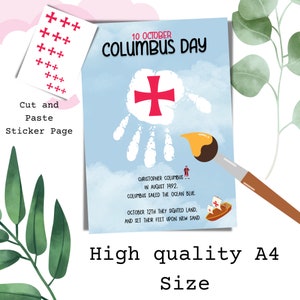 Columbus Day Handprint Hand Craft Art Activity, Preschool Handprint ...