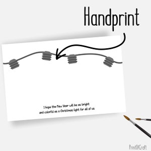 Christmas Handprint Craft, Christmas Handprint Art, Christmas Lights ...