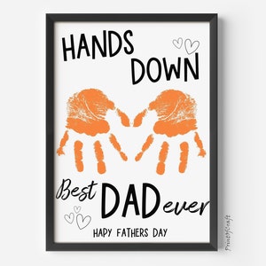 Daddy Father's Day Handprint Footprint Art Craft, First Father's Day ...
