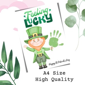 Feeling Lucky Handprint, St Patrick's Day Handprint Art Craft ...
