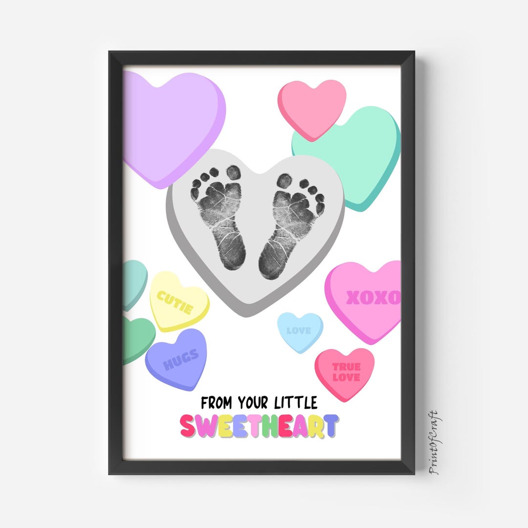 Mothers Day Handprint Footprint Art Craft,sweetheart Valentines Day ...
