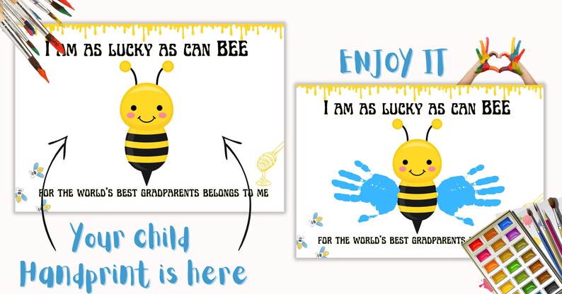 Lucky as Can BEE Grandparents Day Craft Grandparents Day - Etsy