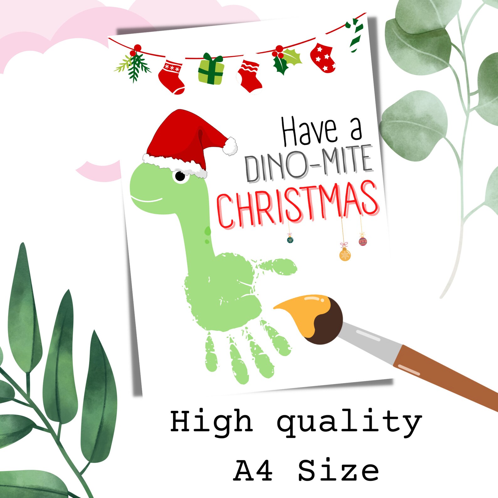 Christmas Handprint Footprint DIY Art Craft Bundle Printable - Etsy