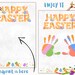 Happy Easter Handprint Art, Easter Footprint Handprint Eggs, Printable ...