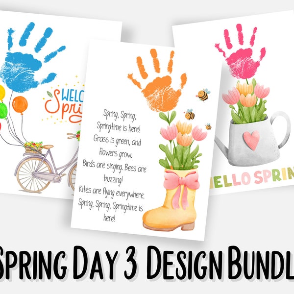 Spring Footprint Art - Etsy