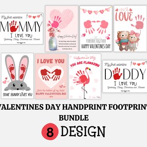 Valentines Day Footprint Handprint Craft, Love Art Craft, Preschool ...