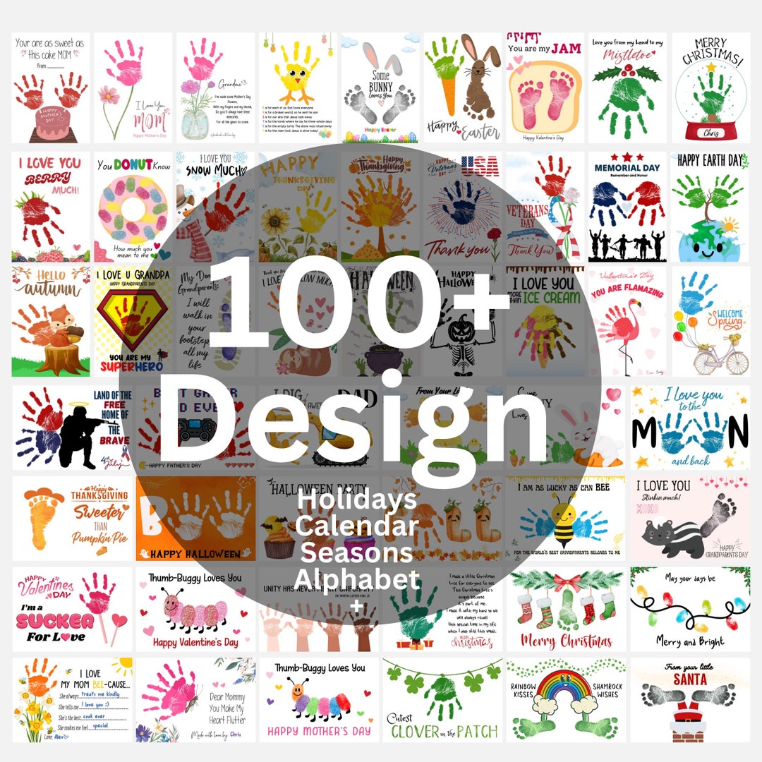 Handprint Footprint Craft Mega Bundle, Handprint Alphabet Book ...