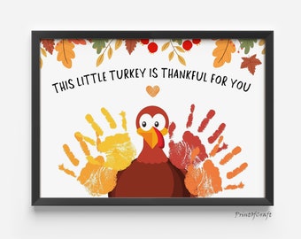 Thanksgiving Turkey Handprint Craft - Etsy