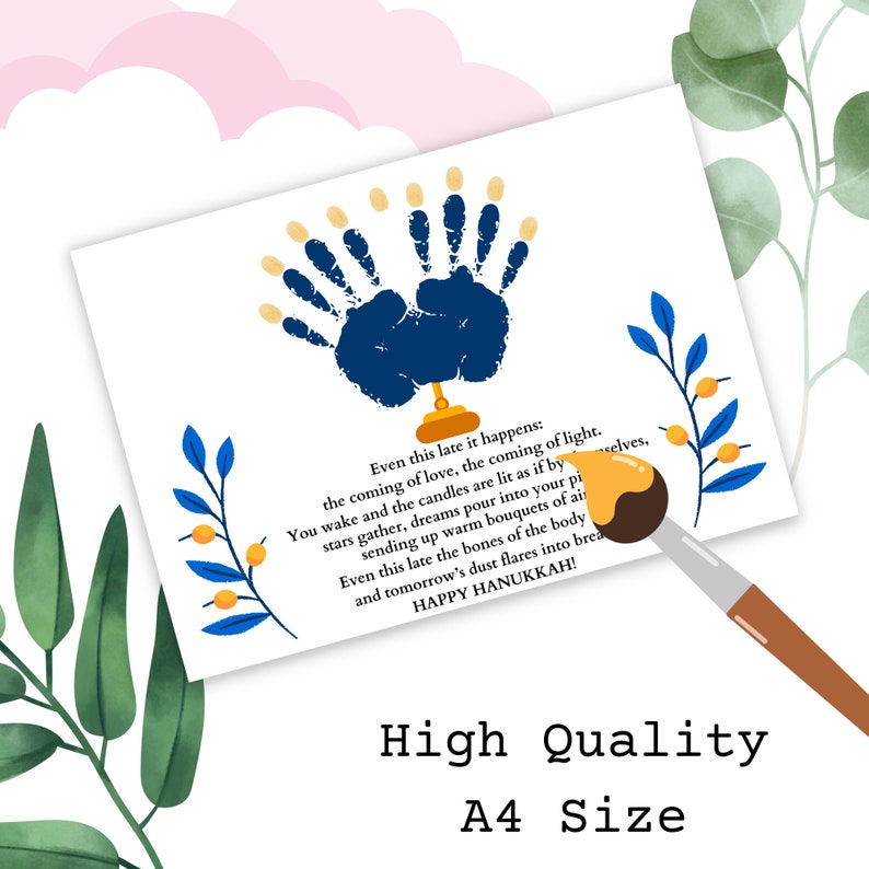 Hanukkah Handprint Footprint DIY Art Craft Bundle Printable - Etsy