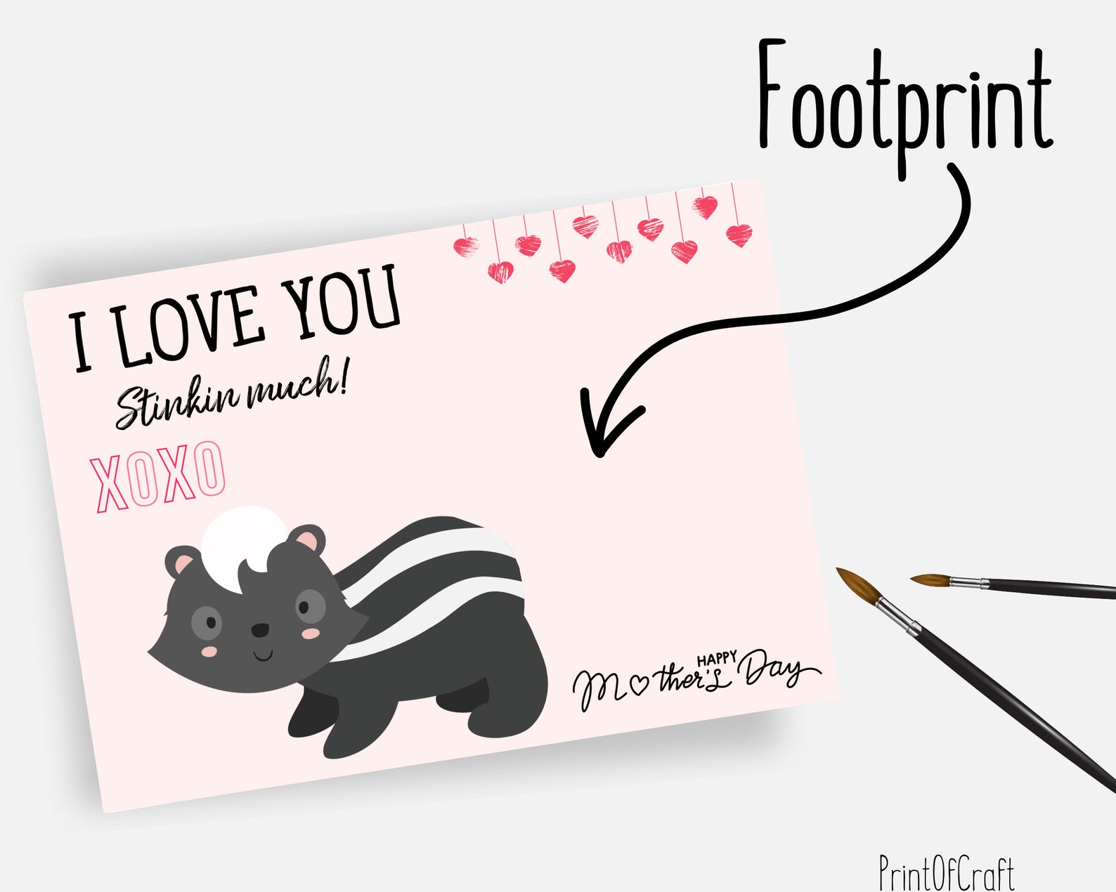 Mothers Day Footprint Handprint Art Craft, Mothers Day Printable Gift ...