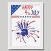 Independence Day Handprint Digital Printable, Happy 4th of July ...