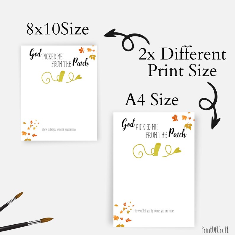 Pumpkin Handprint Craft, God Picked Me Christian Fall Kids Art, Baby ...