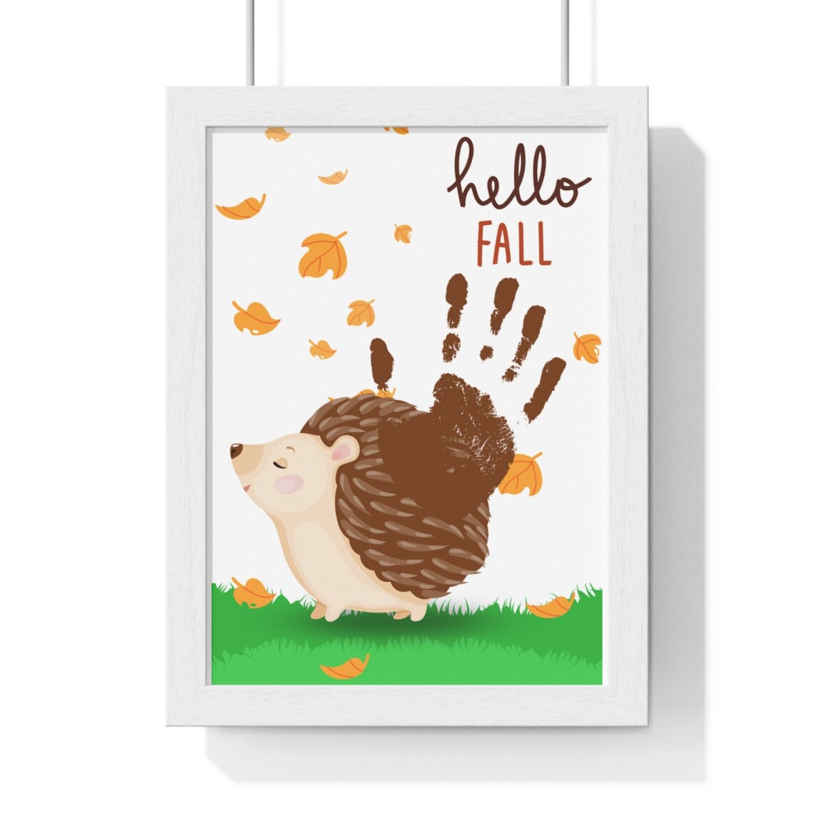 Hedgehog Handprint Craft for Fall DIY Kids Handprint - Etsy