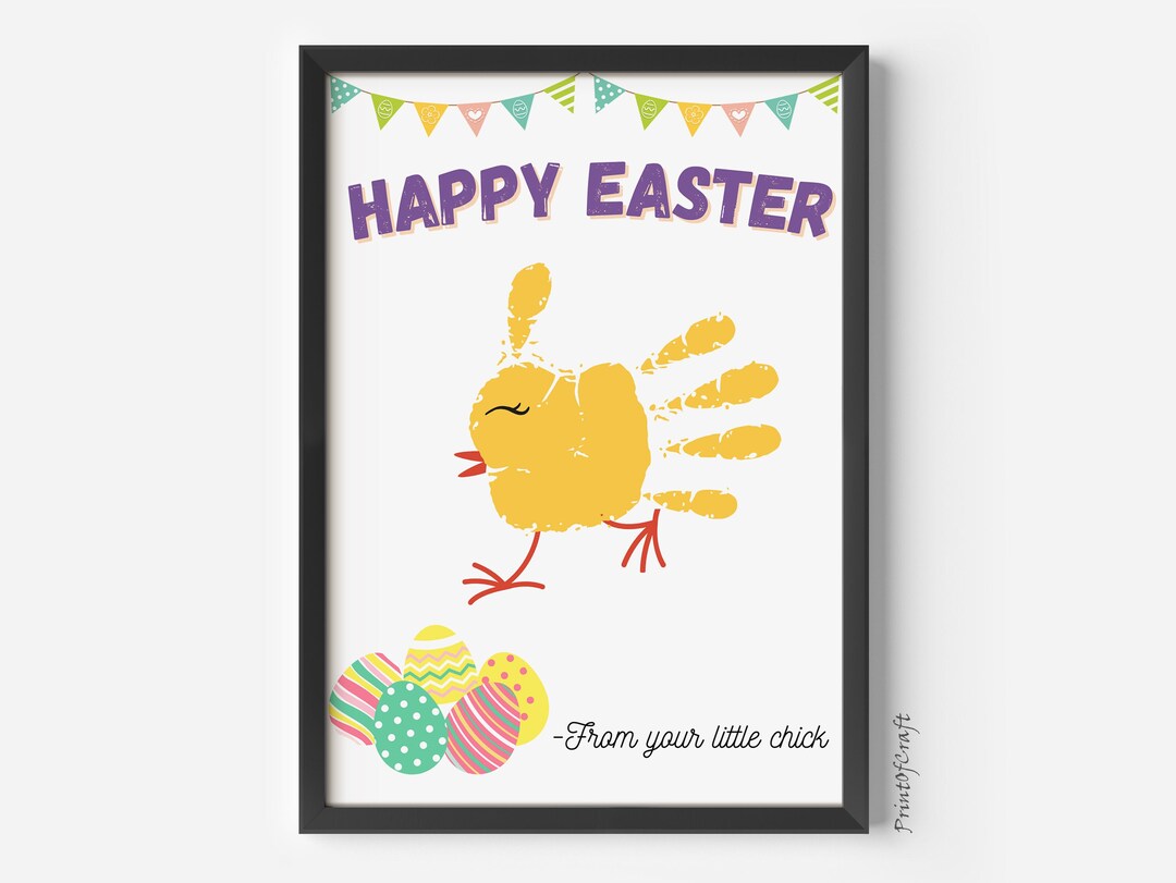 Easter Day Chick Handprint Footprint Art Craft, Baby Footprint Kids ...