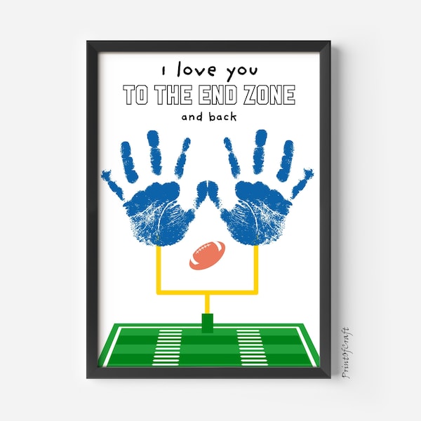 Fathers Day Handprint Card - Etsy