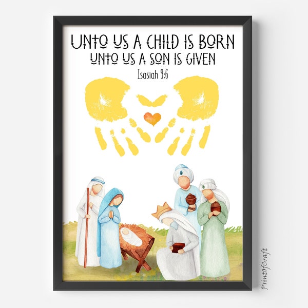 Nativity Handprint - Etsy
