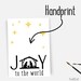 Christmas Handprint Art Craft, Christmas Joy to the World DIY Decor ...
