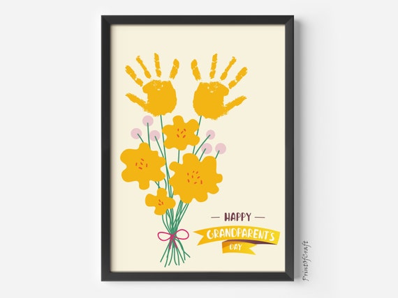Family Handprint Kit Grandparent's Day Handprint Art, Preschool ...