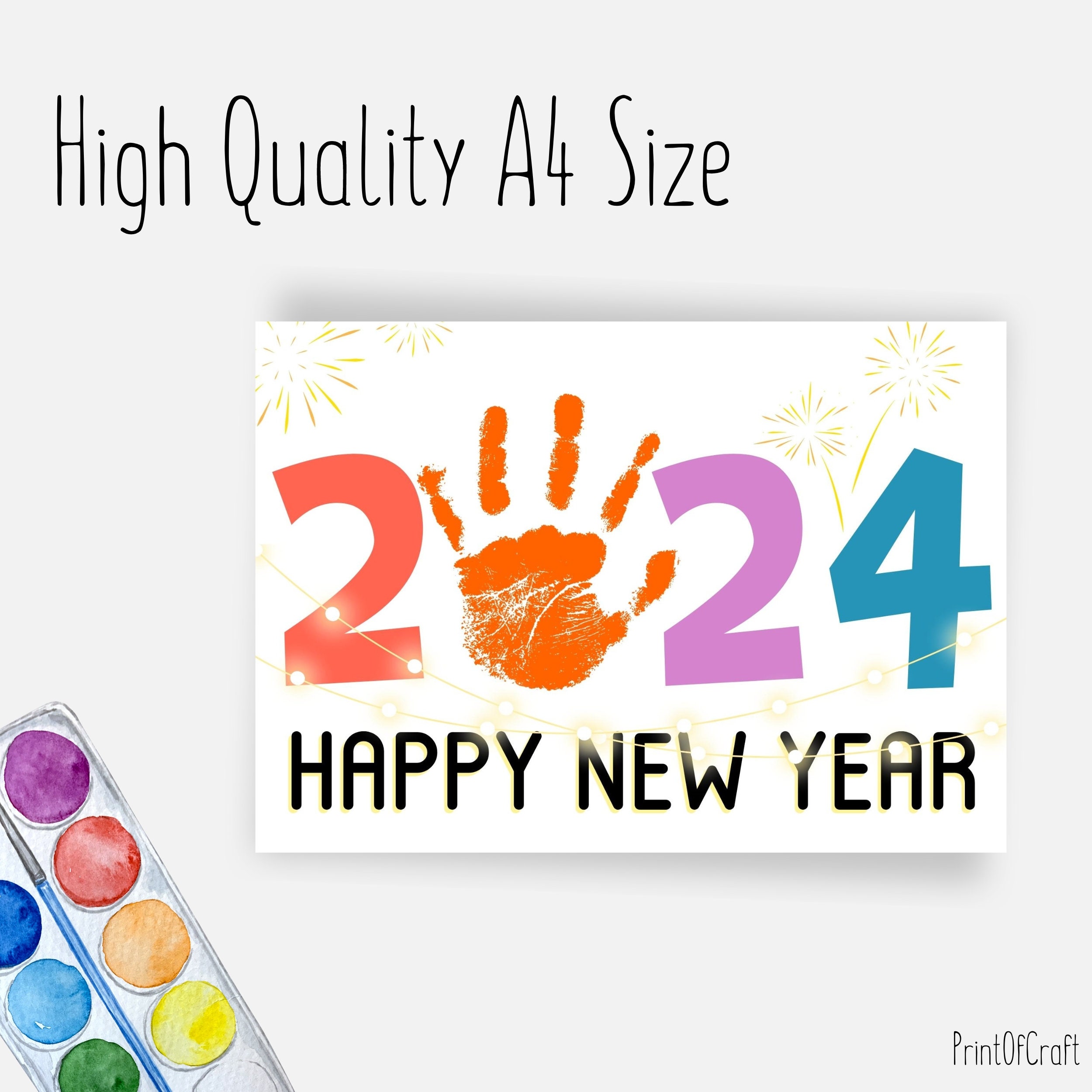 2024 Christmas Handprint Craft, Preschool Holiday Activity Handprint ...