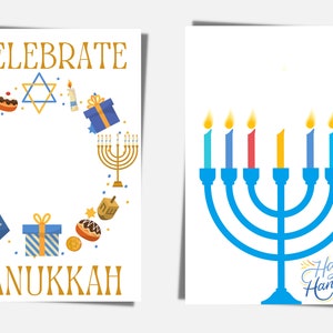 Hanukkah Handprint Footprint DIY Art Craft Bundle, Printable Christmas ...