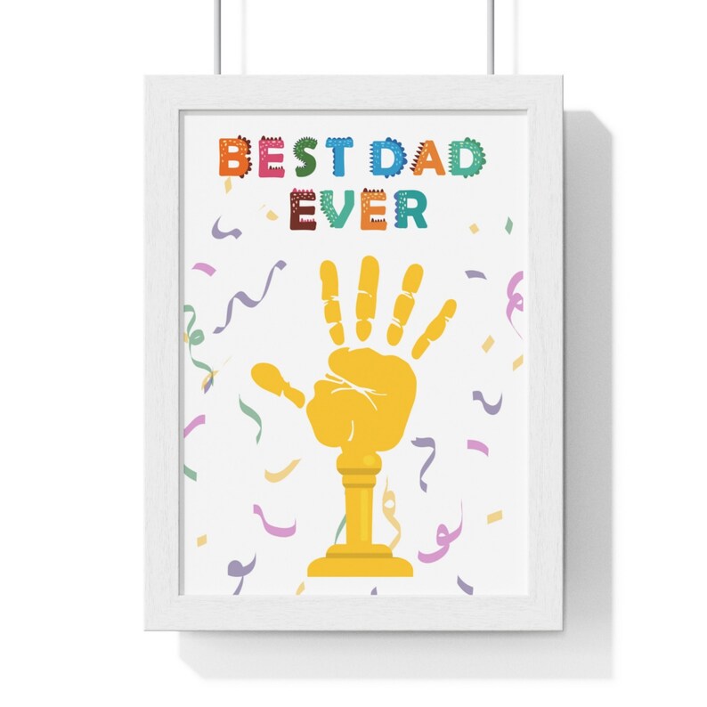 Best Dad Ever Father's Day Handprint Art Father's Day - Etsy
